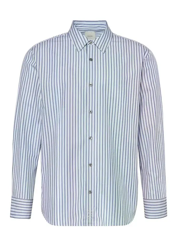Calvin Klein Striped Long-sleeve Shirt - White