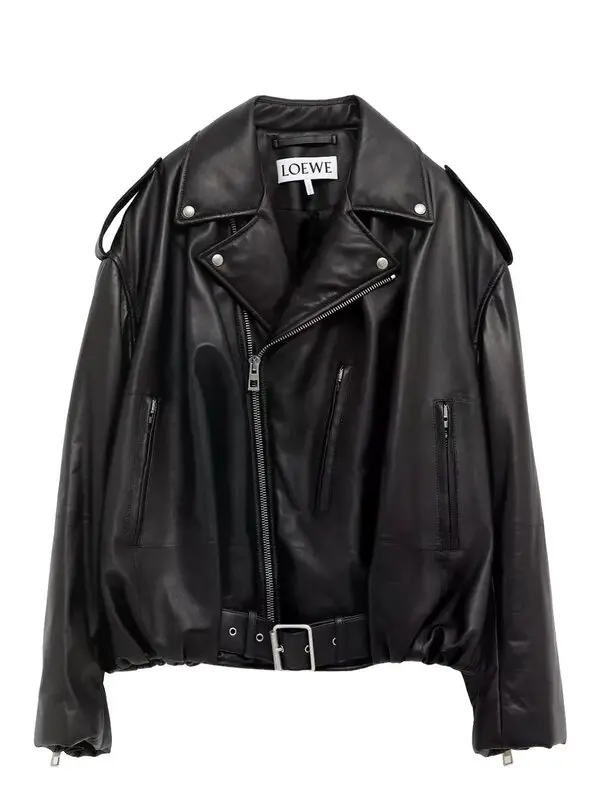 Loewe Zipped Belted Jacket - Black
