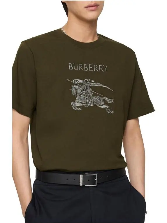 Burberry Ekd Cotton T-shirt - Marsh Green