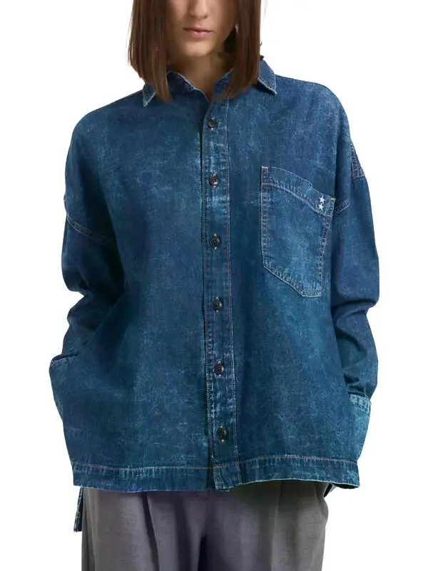 ICON DENIM LA Rena Star-detail Shirt - Blue