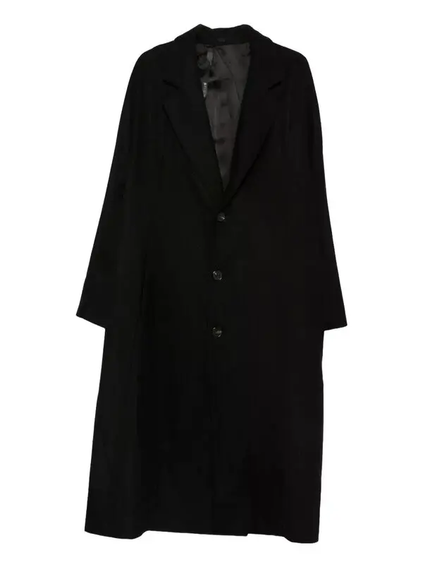 LEON EMANUEL BLANCK Buttoned Overcoat - Black