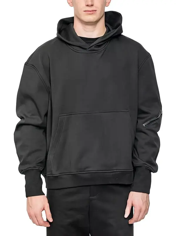 JOE CHIA Moth Zip-detail Hoodie - Black