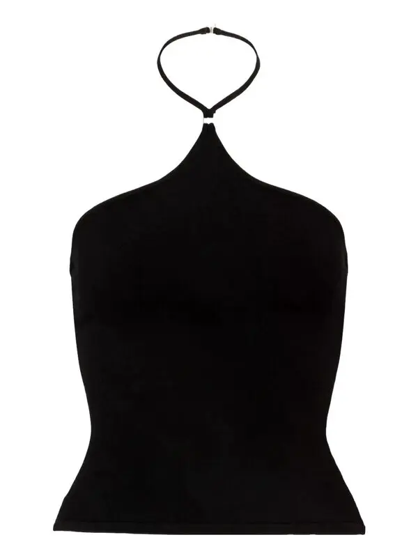 Paris Georgia Halter Hardware Top - Black
