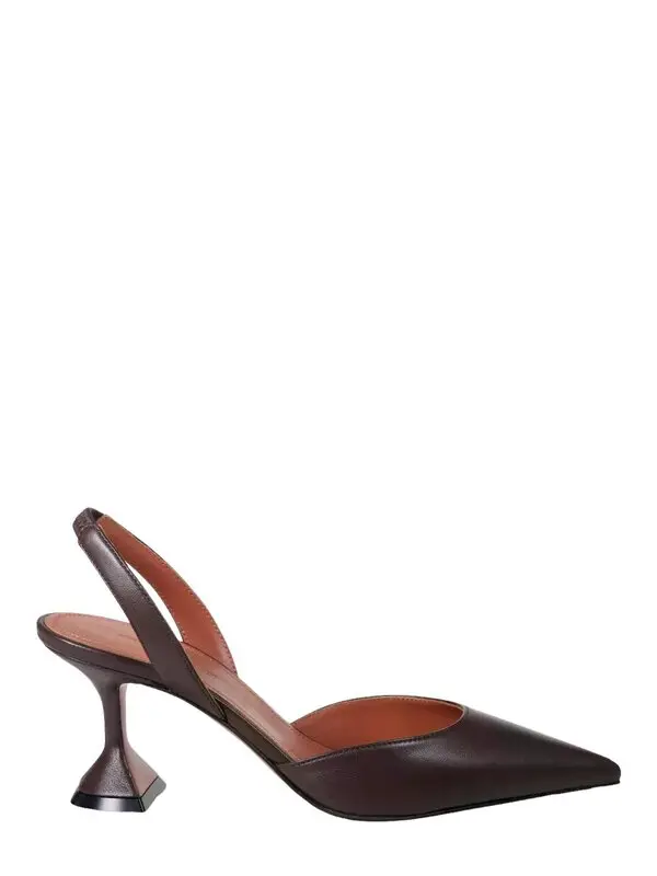 Amina Muaddi 70mm Holli Slingback Pumps - Brown