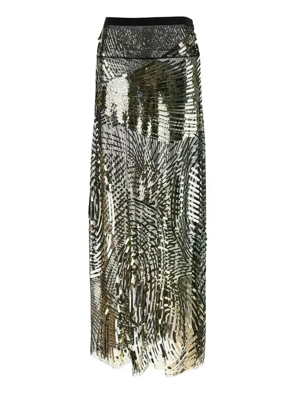 Emilio Pucci Sequin-embellished Maxi Skirt - Gold