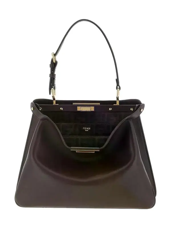 Fendi Peekaboo Shoulder Bag - Brown