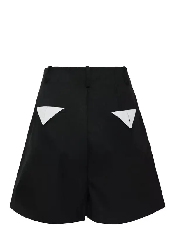 MMAM Darted Wool-blend Tailored Shorts - Black