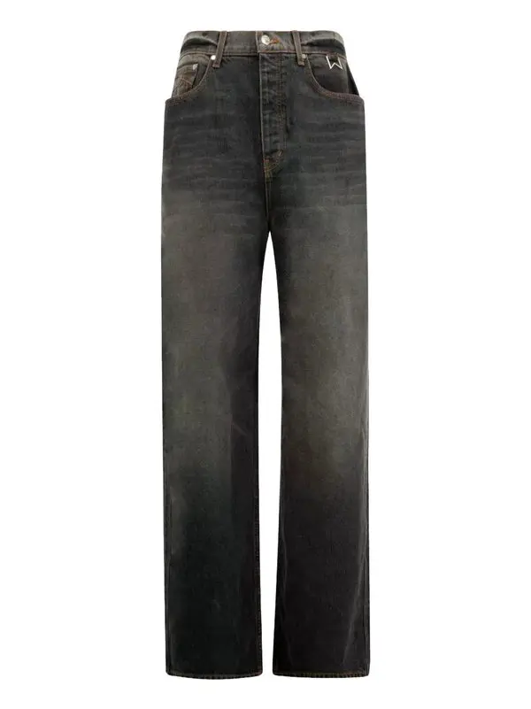 Rhude Whiskering-effect Jeans - Grey