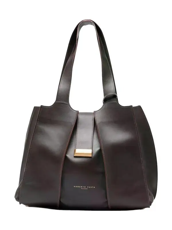 Roberto Festa Eloise Leather Shoulder Bag - Brown