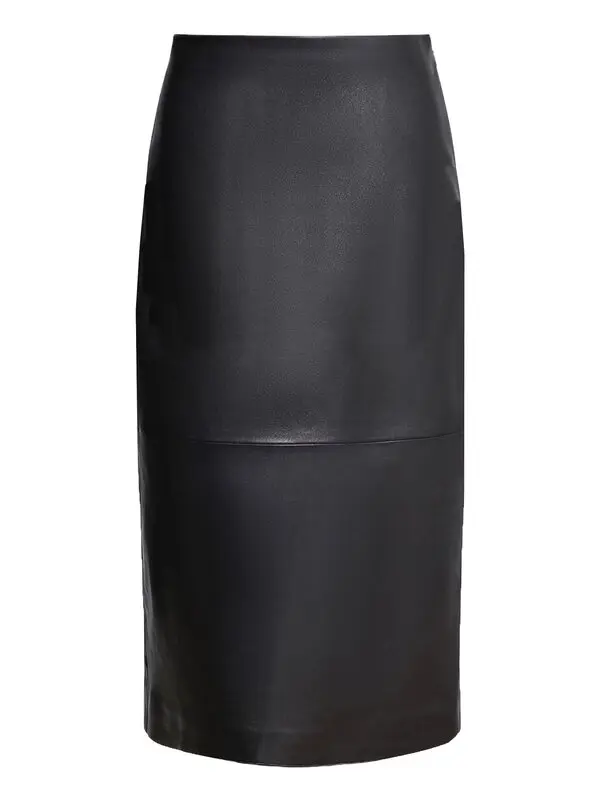 KALLMEYER Emilee Leather Pencil Skirt - Black