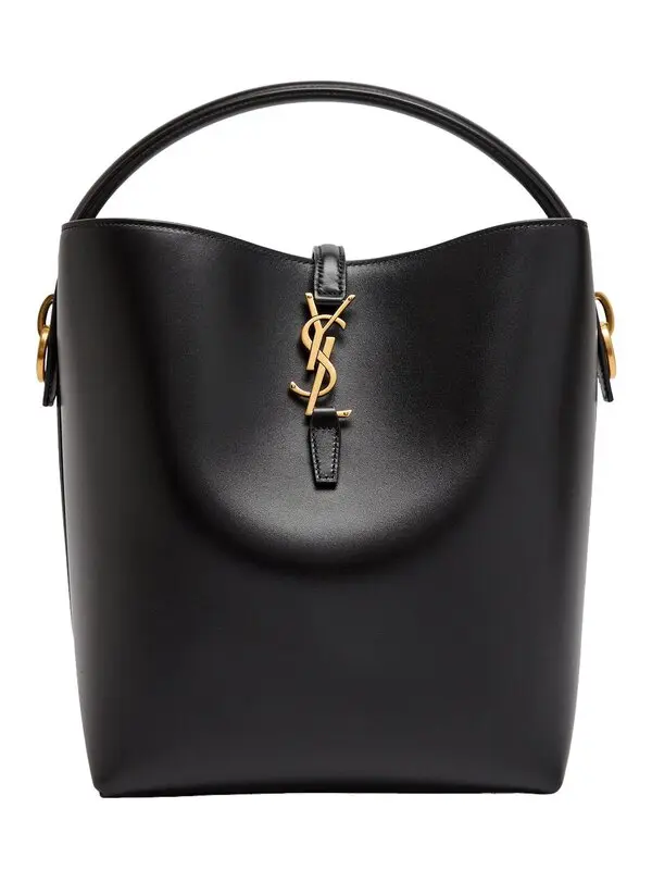 Saint Laurent Le 37 Small Leather Bucket Bag - Black