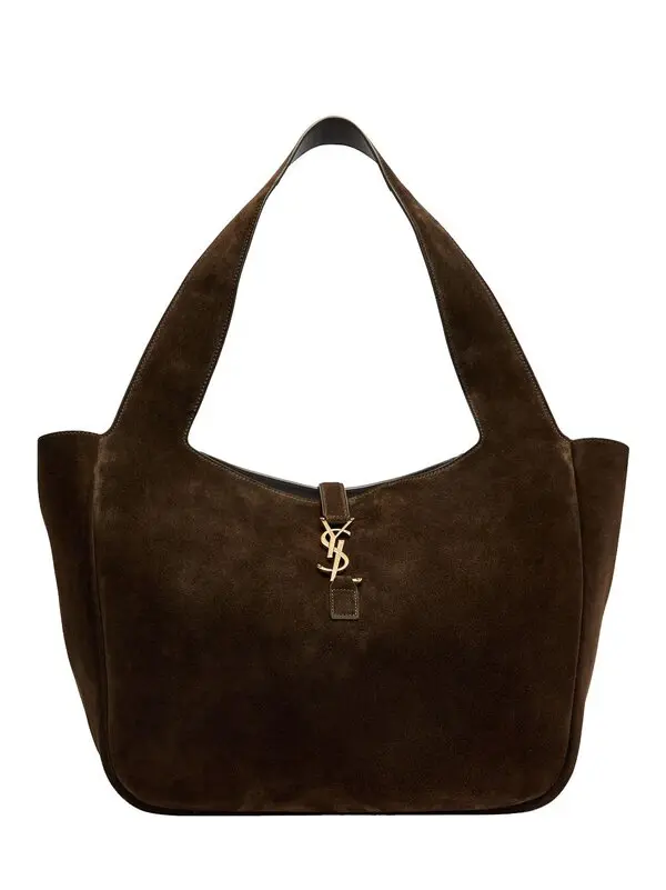 Saint Laurent Le 5 À 7 Large Suede Shopper Tote Bag - Brown