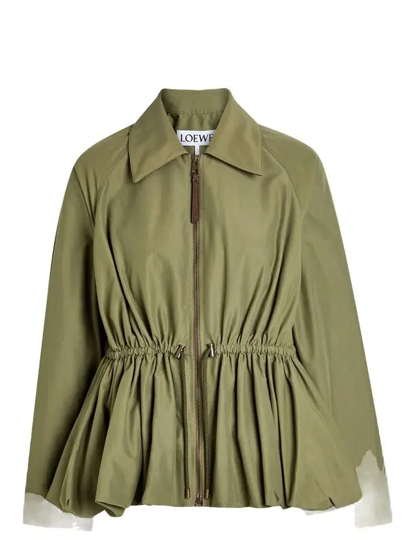 Loewe Drawstring Cotton-blend Jacket - Green
