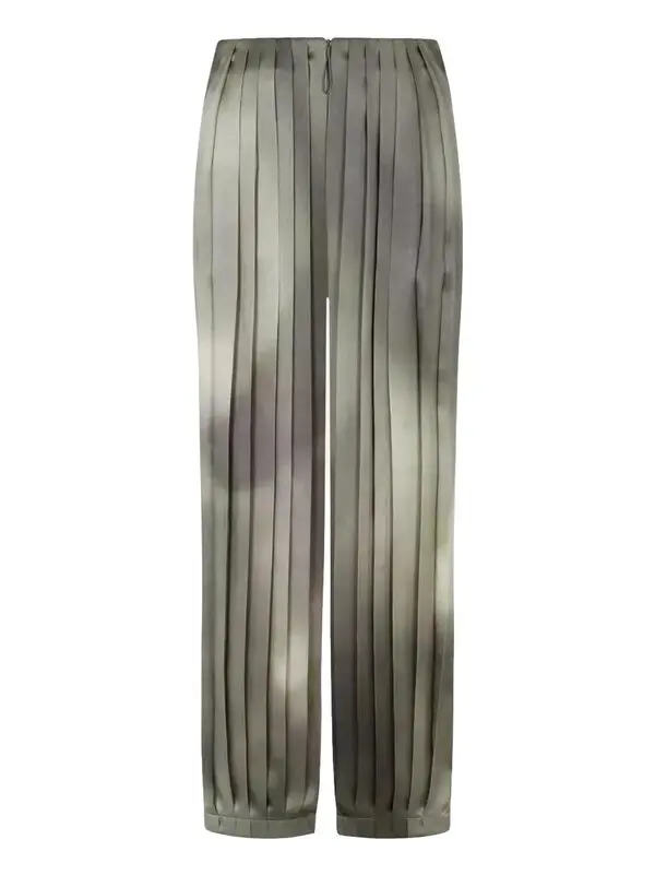 Giorgio Armani Pleated Straight-leg Trousers - Grey