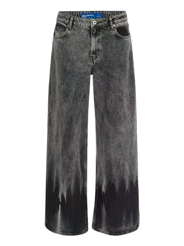 Karl Lagerfeld Low-rise Wide-leg Jeans - Grey
