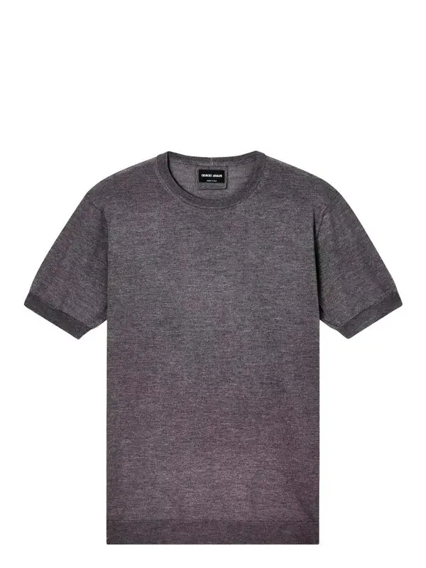 Giorgio Armani Short-sleeve Sweater - Grey