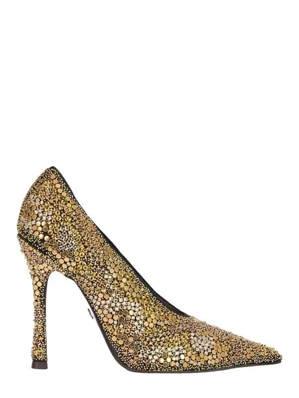Roberto Cavalli Pointed Embellished Pumps - Yellow