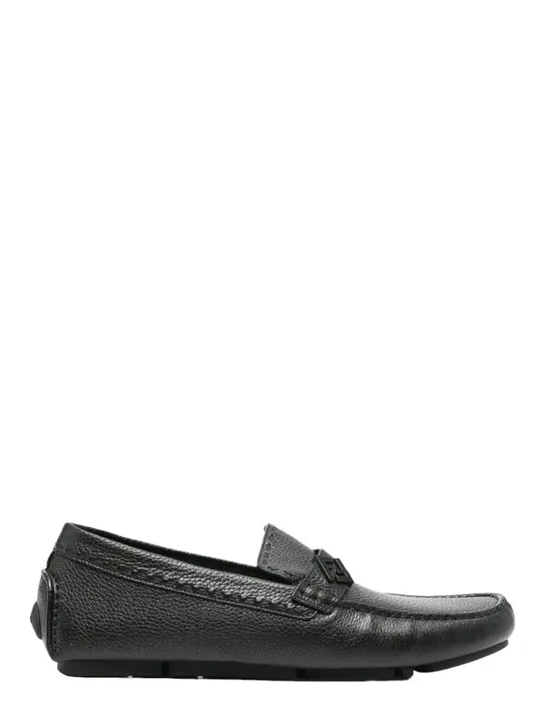 Fendi Ff Metal Driving Loafers - Black
