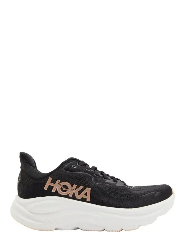 HOKA® Clifton 10 Mesh-knit Sneakers - Black