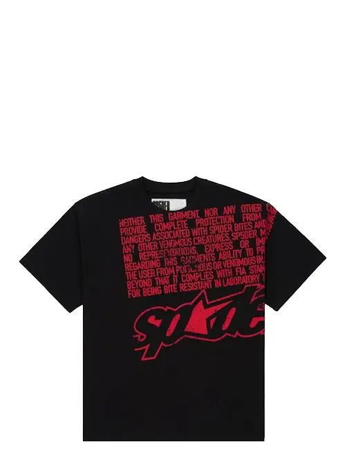 SP5DER Disclaimer Tee Shirt - Black