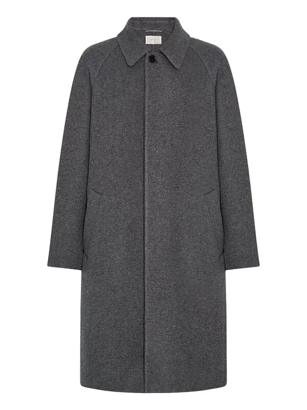THE ROW Zomo Coat In Cashmere - Grey Melange