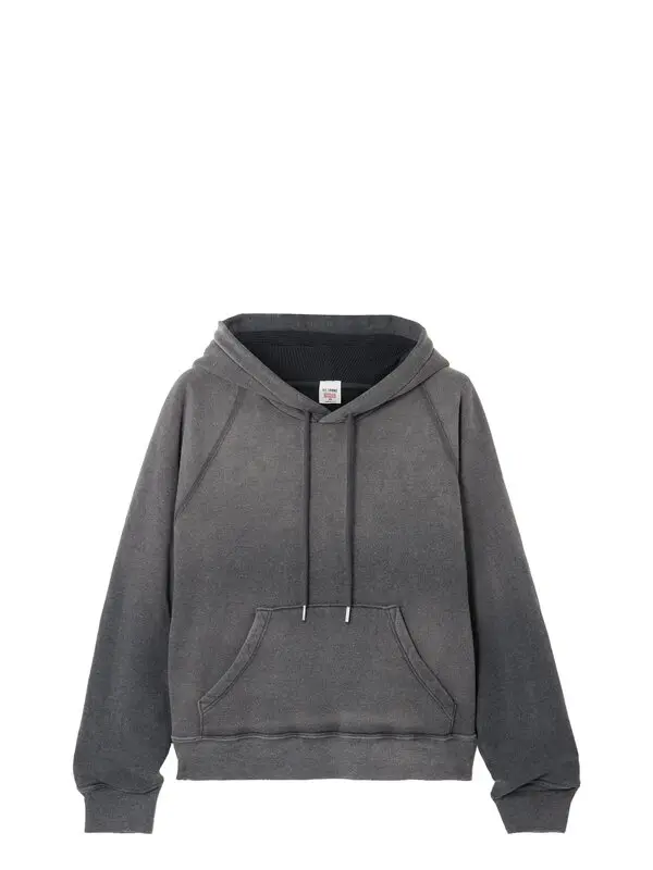 RE/DONE Hanes Cotton-blend Jersey Hoodie - Black