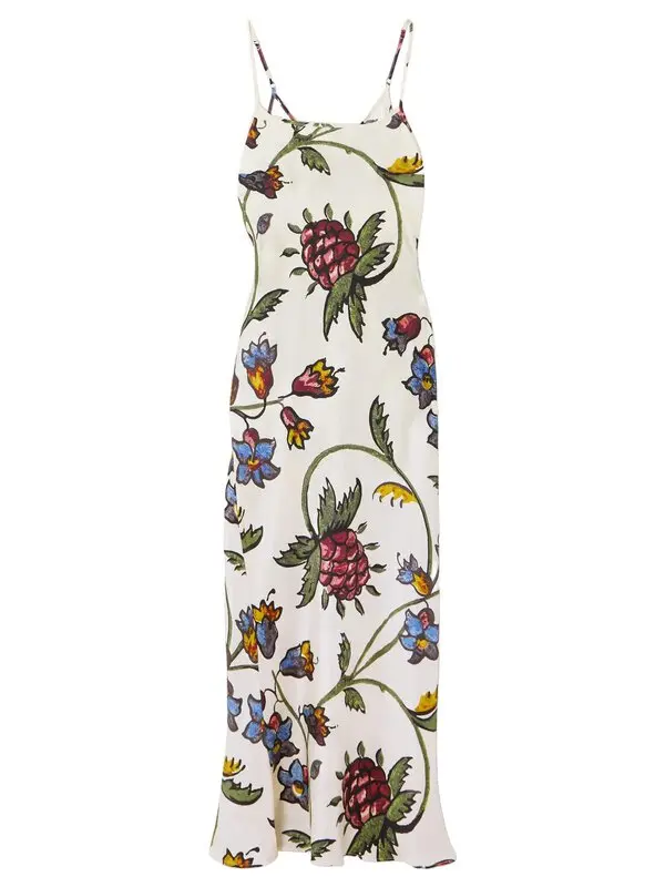 S.S.DALEY Willow Floral-print Silk-twill Maxi Dress - Multi