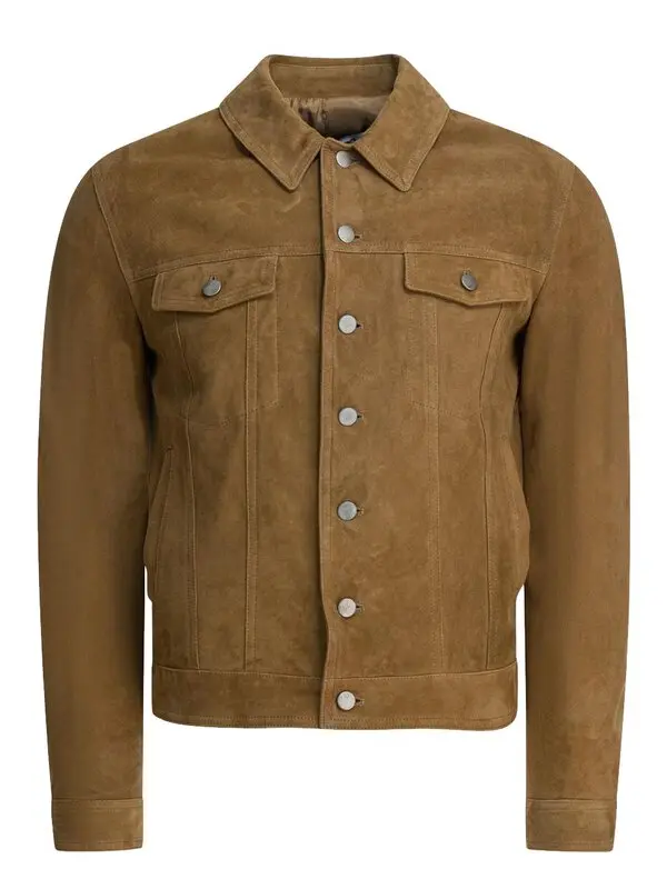 ALTUM Suede Trucker Overshirt - Beige