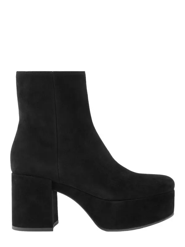 GIANVITO ROSSI 35 Suede Ankle Boots - Black