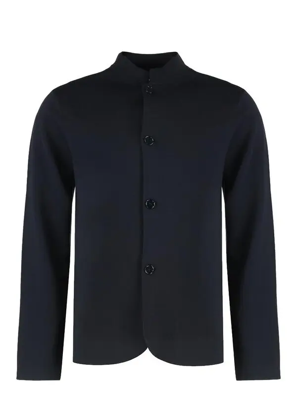 Emporio Armani Single-breasted Jacket With Buttons - Blue