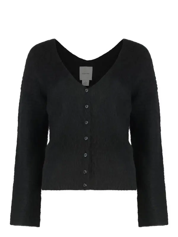 Calvin Klein Mixed Alpaca Cardigan - Black