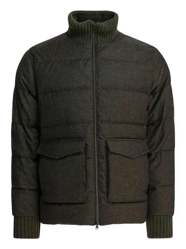 Herno Wool And Cashmere Bomber Jacket - Green