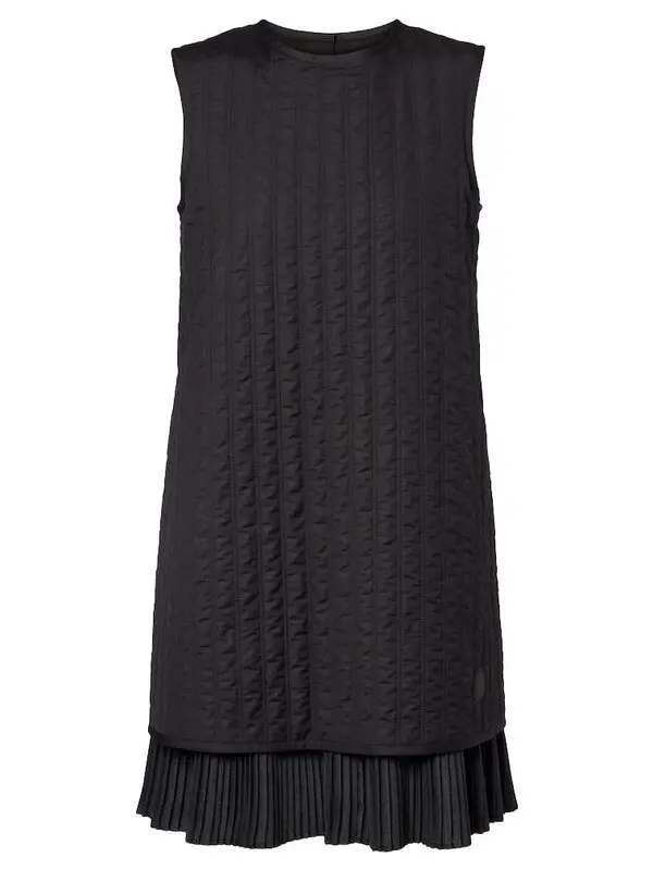 Moncler Cotton-blend Mini Dress - Black