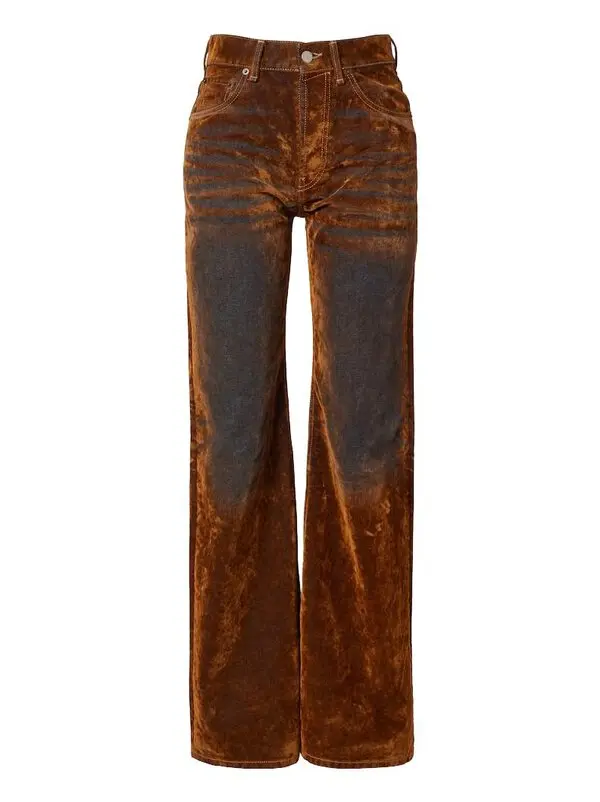 Acne Studios Mid-rise Wide-leg Jeans - Brown