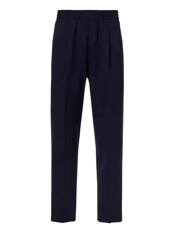 Zegna Pleated Straight Trousers - Blue