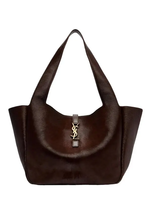 Saint Laurent Le 5 À 7 Bea Calf Hair Tote Bag - Brown