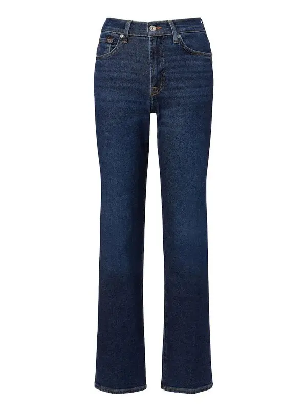 7 For All Mankind Stovepipe Straight Mid-rise Jeans - Blue