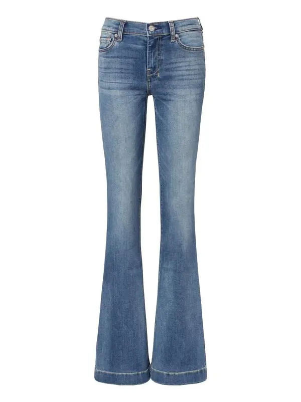 7 For All Mankind Dojo Mid-rise Bootcut Jeans - Blue