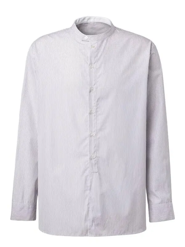 Studio Nicholson X Aaron Levine Nick Striped Cotton Shirt - Grey