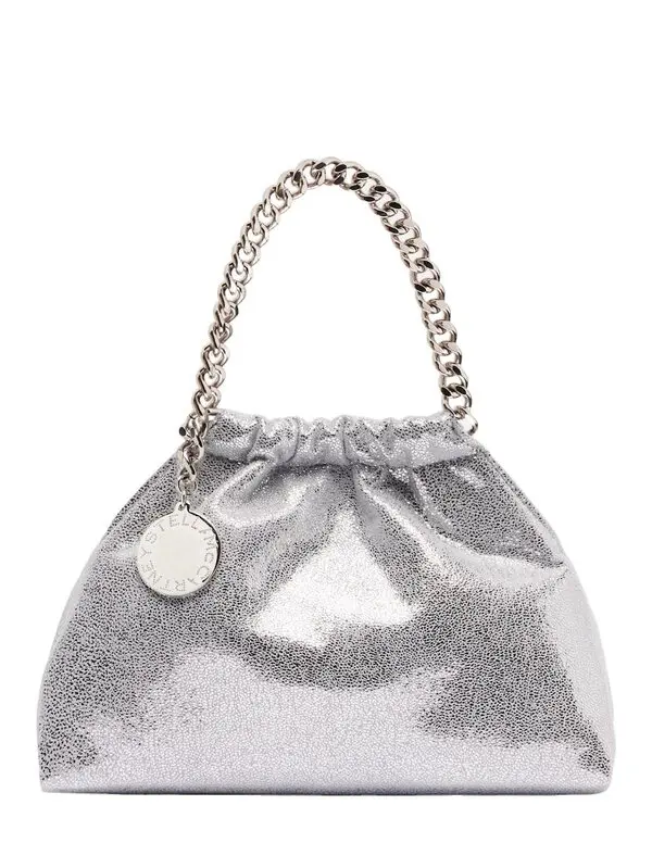 Stella McCartney Falabella Small Metallic Top-handle Bag - Silver