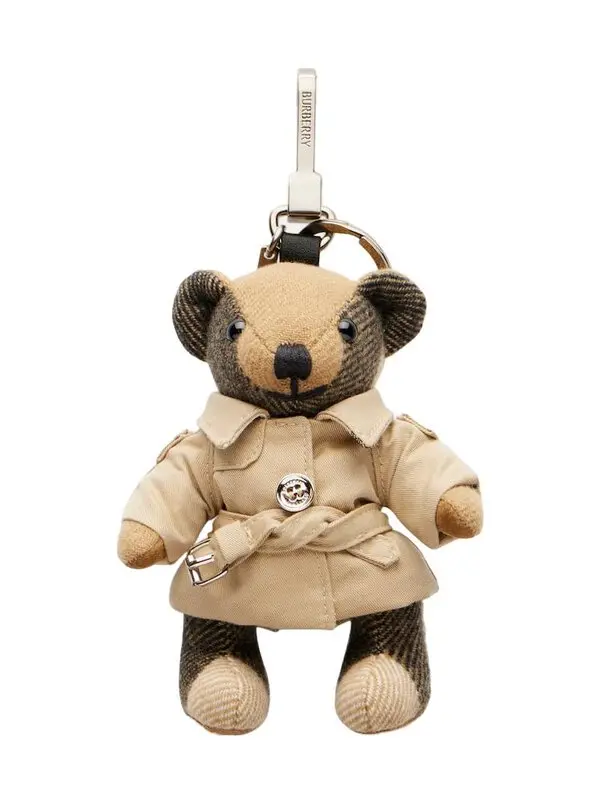 Burberry Thomas Bear Cashmere Bag Charm - Beige