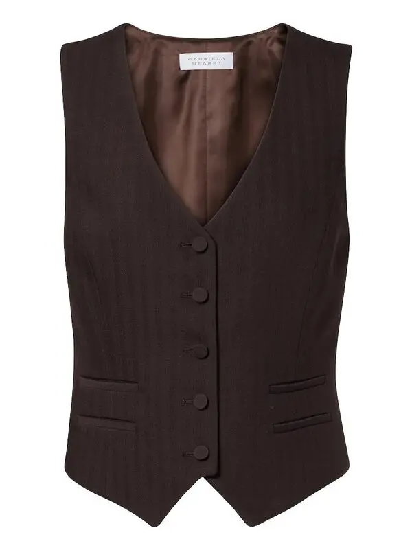 Gabriela Hearst Chocolate Wool Vest - Brown