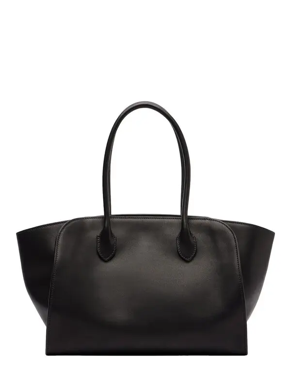 THE ROW Marlo 12 Leather Tote Bag - Black