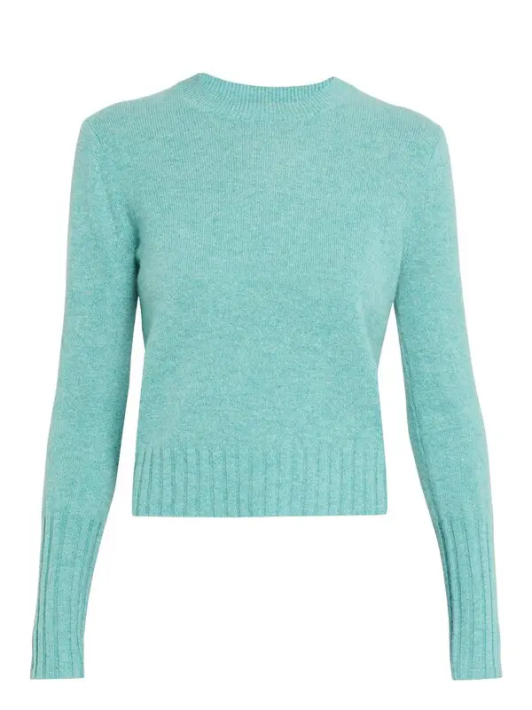 Guest In Residence Shrunken Cashmere Crewneck Sweater - Glacier