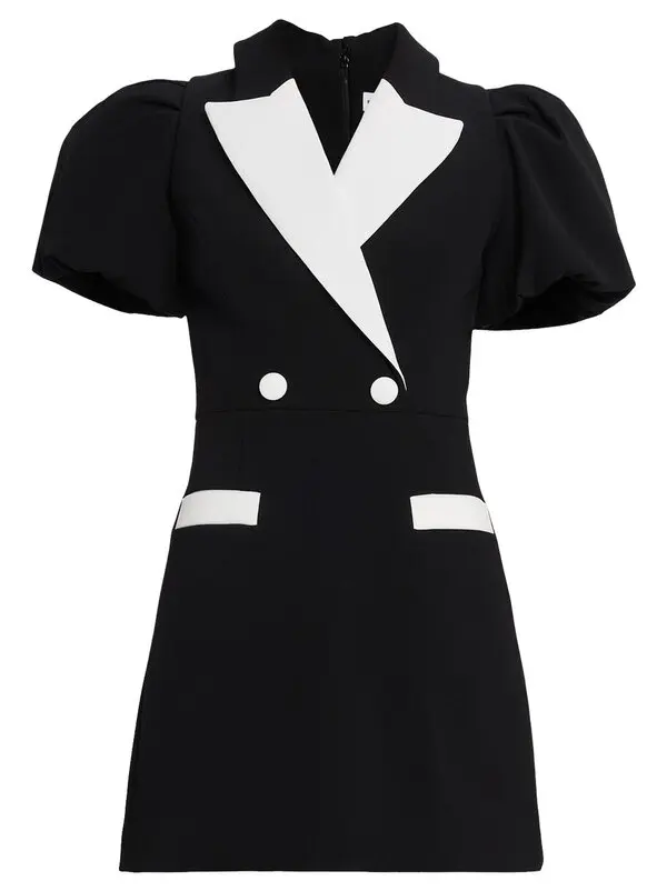 Rebecca Vallance Emma Puff-sleeve Blazer Mini Dress - Black And