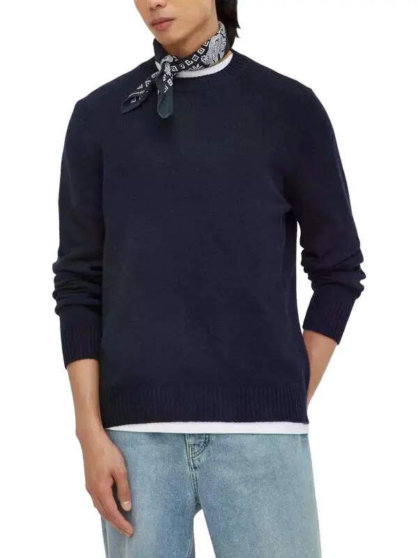 SAMSOE SAMSOE Crew-neck Sweater - Blue