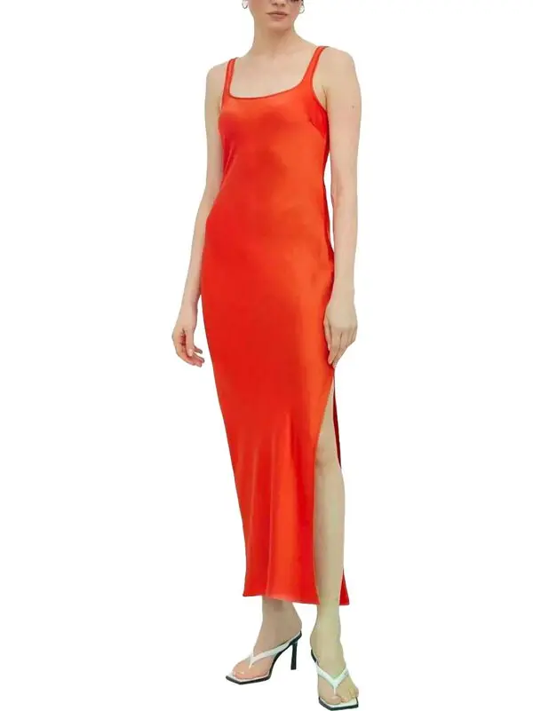 SAMSOE SAMSOE Sunna Side-slit Midi Dress - Red