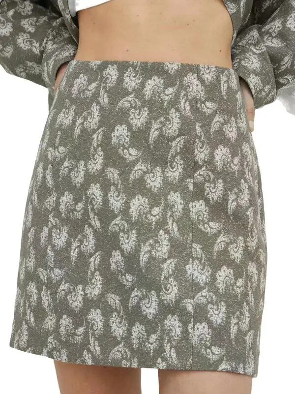 SAMSOE SAMSOE Printed Mini Skirt - Grey