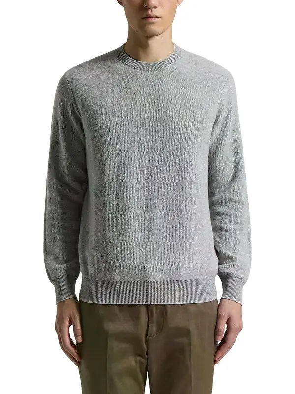 Peserico Crew-neck Ribbed Sweater - Grey