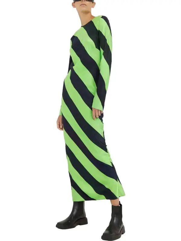 SAMSOE SAMSOE Striped Maxi Dress - Green